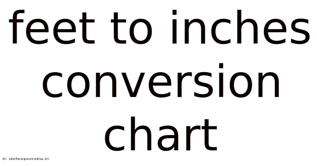 Feet To Inches Conversion Chart